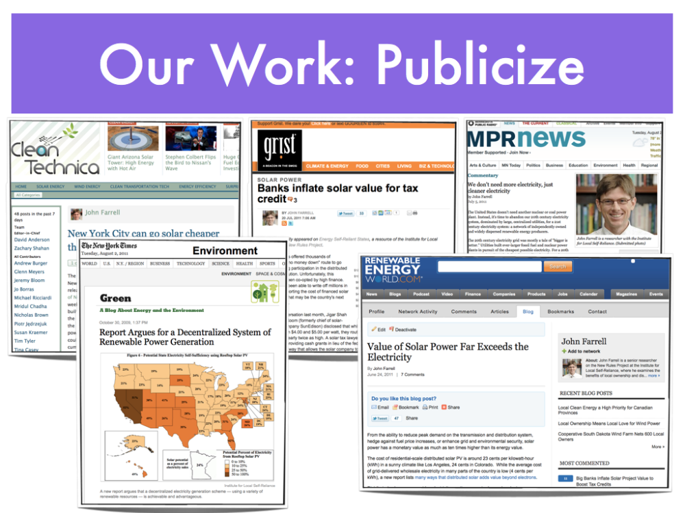 ILSR's Energy Work, In 16 Slides - Institute for Local Self-Reliance