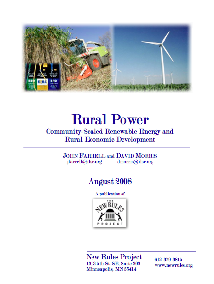 Report: Rural Power - Community-Scaled Renewable Energy and Rural ...