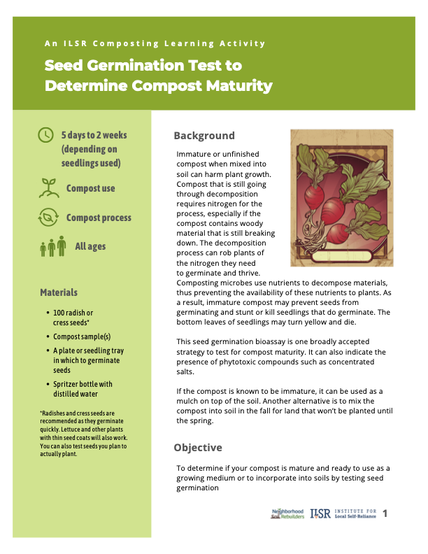 Composting Learning Activities | Composting for Community